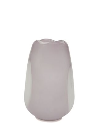 Broste Copenhagen Ada Beyaz Mor Puantiye Detaylı Cam Vazo