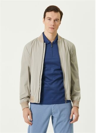 Canali Erkek Bej Dik Yaka Mont 52 IT