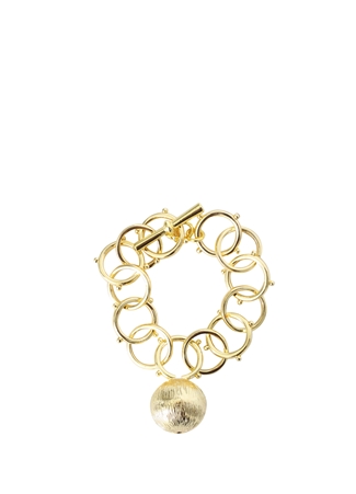 Ponponiere Kadın Volans Gold Geniş Halkalı Kolye Altın Rengi EU Ponponiere Kadın Volans Gold Geniş Halkalı Kolye Altın Rengi EU