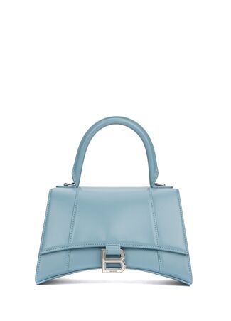 Balenciaga Kadın Hourglass Mavi Deri Omuz Çantası EU Balenciaga Kadın Hourglass Mavi Deri Omuz Çantası EU
