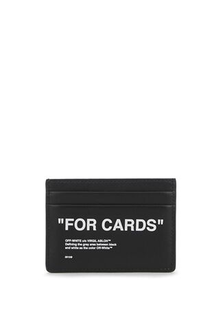 Off-White Erkek Siyah Yazı Baskılı Kartlık EU