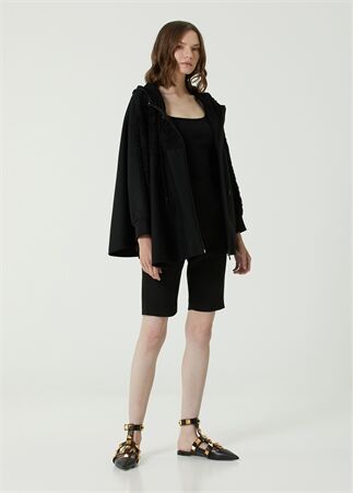 Valentino Kadın Siyah Yüksek Bel Yün Bermuda 38 IT