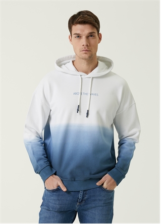 Beymen Club Erkek Mavi Kapüşonlu Slogan Baskılı Degradeli Sweatshirt M Beymen Club Erkek Mavi Kapüşonlu Slogan Baskılı Degradeli Sweatshirt M