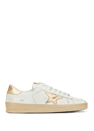 Golden Goose Erkek Stardan Beyaz Gold Deri Sneaker 42 EU Golden Goose Erkek Stardan Beyaz Gold Deri Sneaker 42 EU
