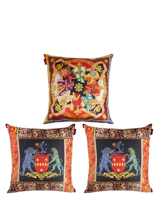 Etro Home Kırmızı 3lü 45x45 cm İpek Dekoratif Yastık Etro Home Kırmızı 3lü 45x45 cm İpek Dekoratif Yastık