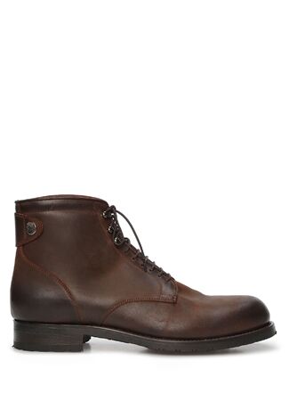 Alberto Fasciani Erkek Kahverengi Deri Bot 4 EU