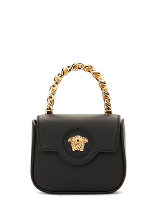 Versace Kadın Mini La Medusa Siyah Deri Çanta Eu Versace Kadın Mini La Medusa Siyah Deri Çanta Eu