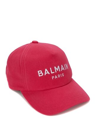 Balmain Kadın Pembe Logolu Şapka EU