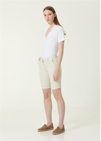 Beymen Club Kadın Bej Duble Paça Şort 42 EU Beymen Club Kadın Bej Duble Paça Şort 42 EU