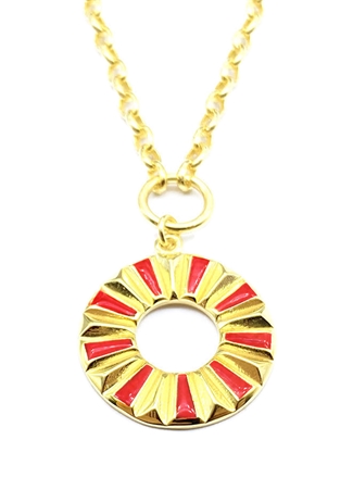 Juliette Kadın Larissa Mercan Altın Rengi Kaplama Kolye Kırmızı EU Juliette Kadın Larissa Mercan Altın Rengi Kaplama Kolye Kırmızı EU