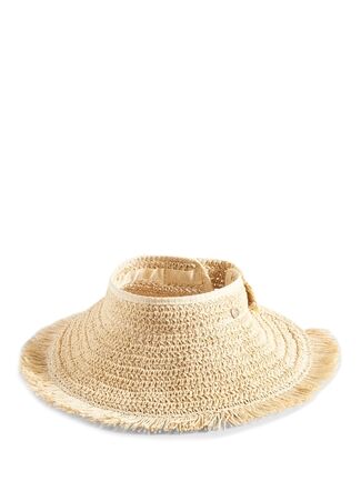 Seafolly Kadın Bej Hasır Dokulu Şapka Eu