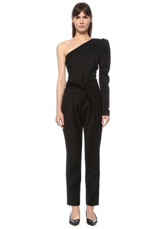 IRO Kadın Siyah Pilili Karpuz Kollu Tulum 34 FR