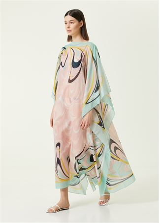 Emilio Pucci Mare Kadın Lacivert Pembe Desenli Maksi Kaftan Eu Emilio Pucci Mare Kadın Lacivert Pembe Desenli Maksi Kaftan Eu