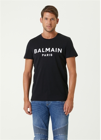Balmain Erkek Siyah Kontrast Logo Detaylı T-shirt S EU Balmain Erkek Siyah Kontrast Logo Detaylı T-shirt S EU