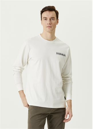 Napapijri Erkek Beyaz Logo Baskılı T-shirt S EU Napapijri Erkek Beyaz Logo Baskılı T-shirt S EU
