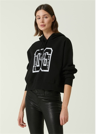 Dolce&Gabbana Kadın Siyah Kapüşonlu Logolu Sweatshirt 42 IT Dolce&Gabbana Kadın Siyah Kapüşonlu Logolu Sweatshirt 42 IT