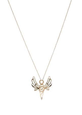 Collection Kadın Melek Formlu Altın Rengi Kolye EU Collection Kadın Melek Formlu Altın Rengi Kolye EU