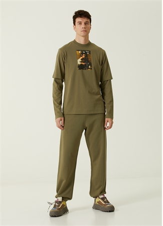 Off-White Erkek Haki Logolu Jogger Eşofman Altı S EU Off-White Erkek Haki Logolu Jogger Eşofman Altı S EU