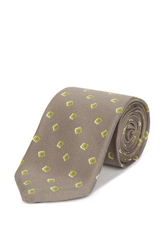 Pal Zileri Erkek Colorblocked Geometrik Desenli İpek Kravat Kahverengi EU Pal Zileri Erkek Colorblocked Geometrik Desenli İpek Kravat Kahverengi EU