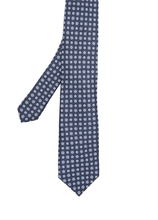 Corneliani Erkek Lacivert Mikro Desenli İpek Kravat Mavi EU Corneliani Erkek Lacivert Mikro Desenli İpek Kravat Mavi EU