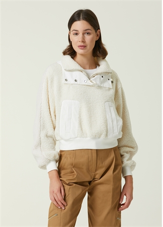 Jw Anderson Kadın Ekru Kapüşonlu Garnili Sweatshirt Bej M EU Jw Anderson Kadın Ekru Kapüşonlu Garnili Sweatshirt Bej M EU