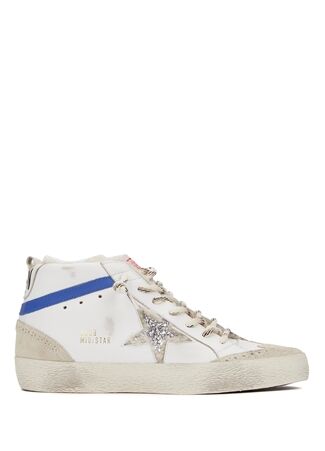 Golden Goose Kadın Mid Star Beyaz Deri Sneaker 35 EU Golden Goose Kadın Mid Star Beyaz Deri Sneaker 35 EU