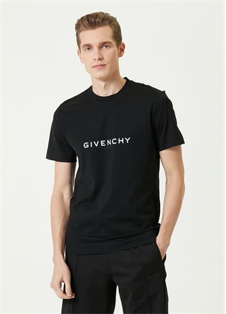 Givenchy Erkek Siyah Logolu T-shirt S EU