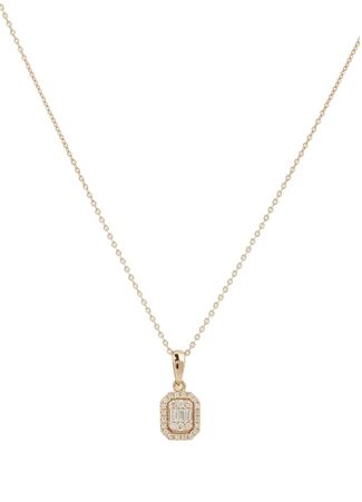 Collection Kadın Pırlantalı Altın Rengi Kolye EU