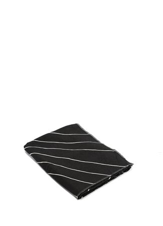Fornasetti Siyah Yüz Nakışlı Yün Battaniye