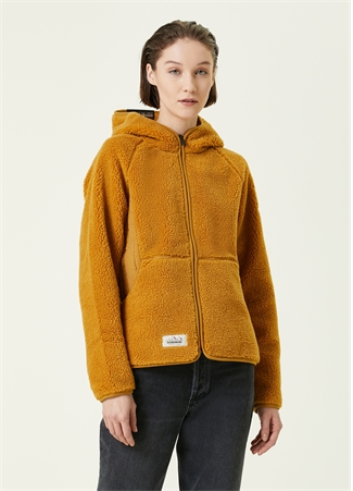 Napapijri Kadın Yupik Koyu Sarı Kapüşonlu Polar Sweatshirt Kahverengi S EU Napapijri Kadın Yupik Koyu Sarı Kapüşonlu Polar Sweatshirt Kahverengi S EU
