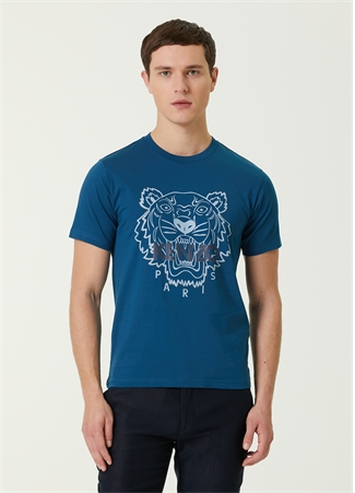 Kenzo Erkek Tiger Mavi Bisiklet Yaka T-shirt Lacivert S EU Kenzo Erkek Tiger Mavi Bisiklet Yaka T-shirt Lacivert S EU