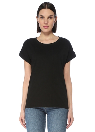 Allsaints Kadın Siyah Bisiklet Yaka Zincir Şeritli T-shirt M/L EU Allsaints Kadın Siyah Bisiklet Yaka Zincir Şeritli T-shirt M/L EU