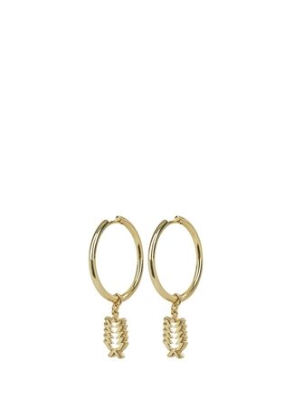 Beymen Collection Kadın Hayat Ağacı Sembollü Halka Küpe Altın Rengi EU