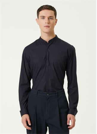 Palzileri Lab Erkek Lacivert Hakim Yaka Gömlek 4 IT Palzileri Lab Erkek Lacivert Hakim Yaka Gömlek 4 IT