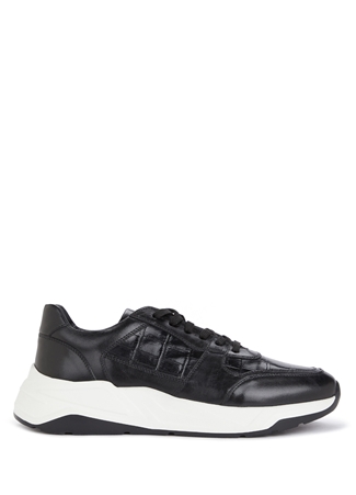 Divarese Erkek Siyah Dokulu Deri Sneaker 40 EU