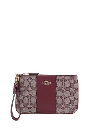 Coach Kadın Bordo Logo Desenli Cüzdan EU