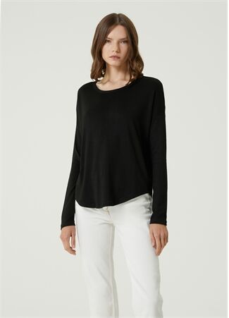 Rag&Bone Kadın Siyah Bisiklet Yaka Uzun Kol T-shirt L EU Rag&Bone Kadın Siyah Bisiklet Yaka Uzun Kol T-shirt L EU