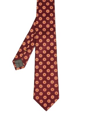 Canali Erkek Bordo Mikro Desenli İpek Kravat EU