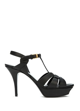 Kadın Tribute Siyah Deri Sandalet 36 EU Kadın Tribute Siyah Deri Sandalet 36 EU