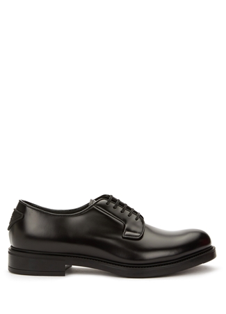 Prada Erkek Siyah Logolu Deri Ayakkabı 6 UK Prada Erkek Siyah Logolu Deri Ayakkabı 6 UK