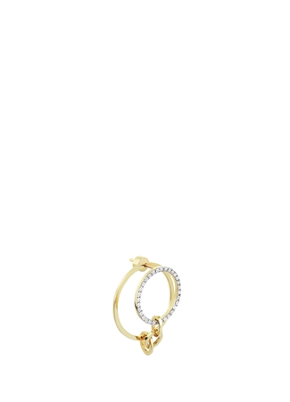 Her Story Kadın Chain Hoops Altın Rengi Küpe EU Her Story Kadın Chain Hoops Altın Rengi Küpe EU