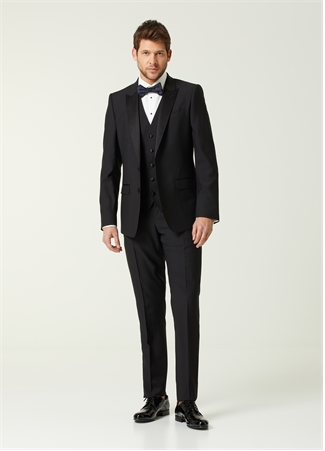 Dolce&Gabbana Erkek Martini Siyah Kırlangıç Yaka Yelekli Yün Smokin 46 IT Dolce&Gabbana Erkek Martini Siyah Kırlangıç Yaka Yelekli Yün Smokin 46 IT
