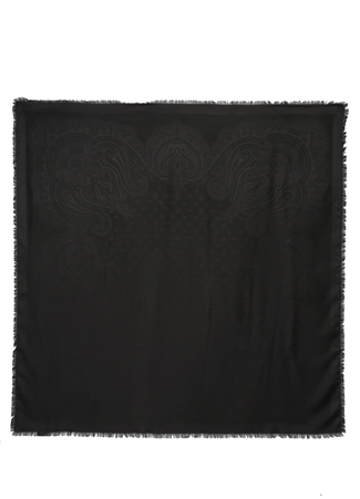 Etro Kadın Siyah Desenli İpek Şal EU Etro Kadın Siyah Desenli İpek Şal EU