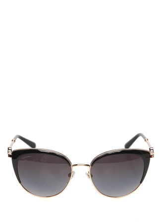 Bvlgari Kadın Siyah Çerçeve Detaylı Güneş Gözlüğü Pembe 55 EU