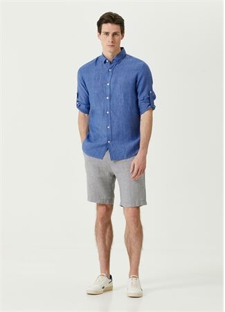 Fiji Erkek Gri Keten Bermuda S Eu