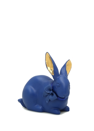 Lladro Mavi Tavşan Formlu Porselen Biblo