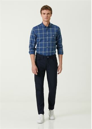 Beymen Club Erkek Lacivert Askılık Detaylı Pantolon 46