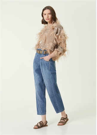 Brunello Cucinelli Kadın Pantolon Mavi 38 It Brunello Cucinelli Kadın Pantolon Mavi 38 It