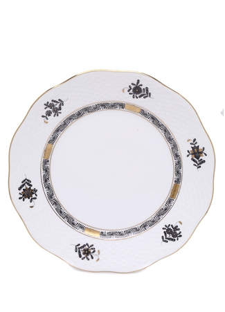 Herend Apponyi Siyah Desenli 21 cm Porselen Tabak Siyah Herend Apponyi Siyah Desenli 21 cm Porselen Tabak Siyah