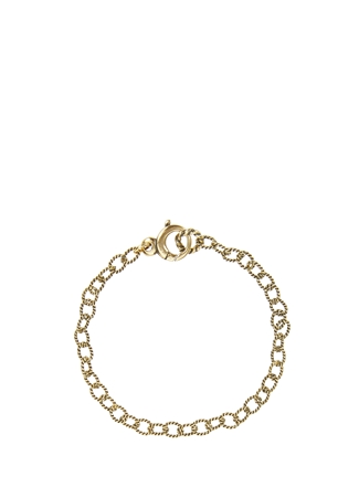 Alcozer & J Kadın Gold Zincir Formlu Bileklik Altın Rengi EU
